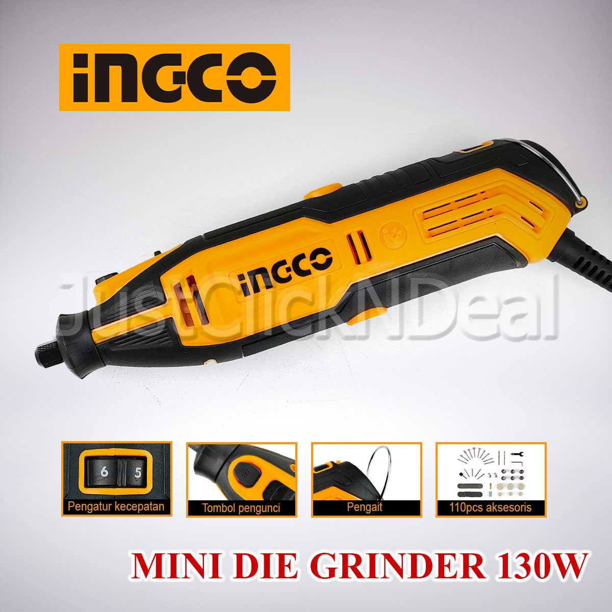 Jual INGCO Bor Mini Die Grinder 130 Watt Tuner Grafir Gerinda