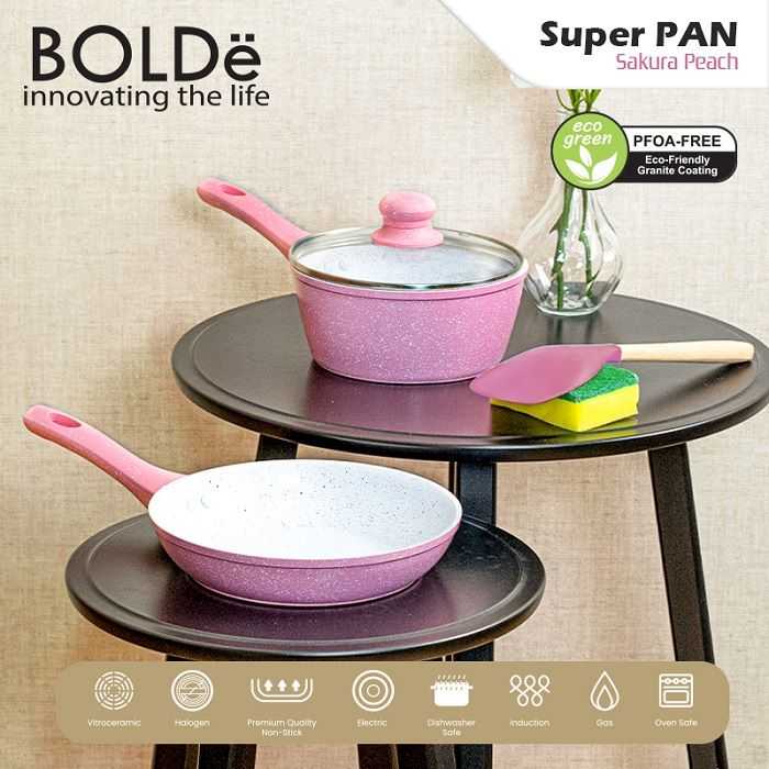 Jual BOLDe Sakura Peach Pan Set 5 pcs - Pan Anti Lengket | Jakmall.com