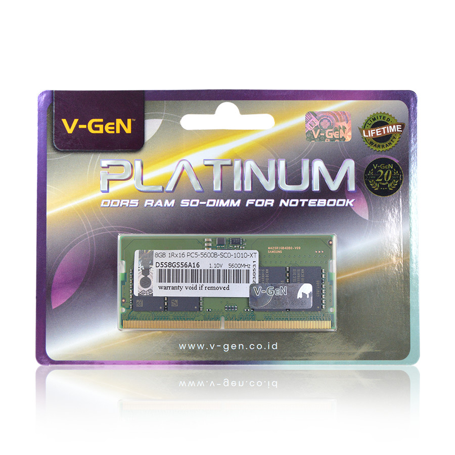Jual RAM DDR5 Sodimm V-GeN Platinum 8GB PC44800/5600Mhz Memory