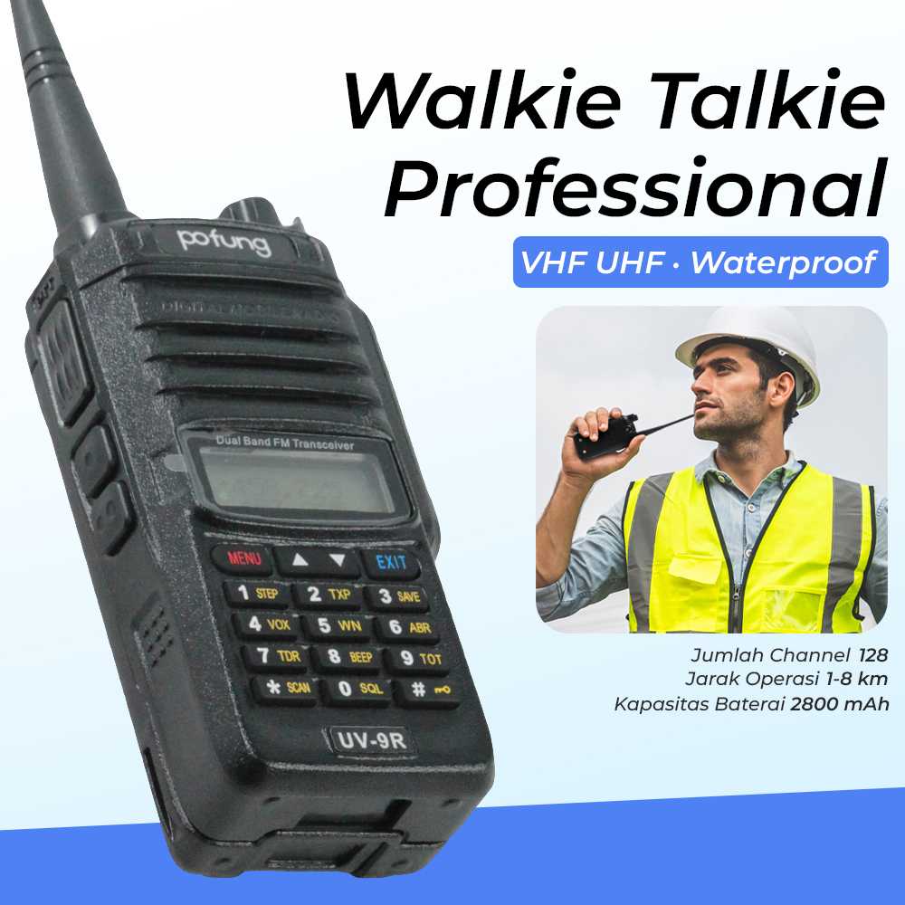 Jual Pofung Walkie Talkie Professional HD Speaker VHF UHF