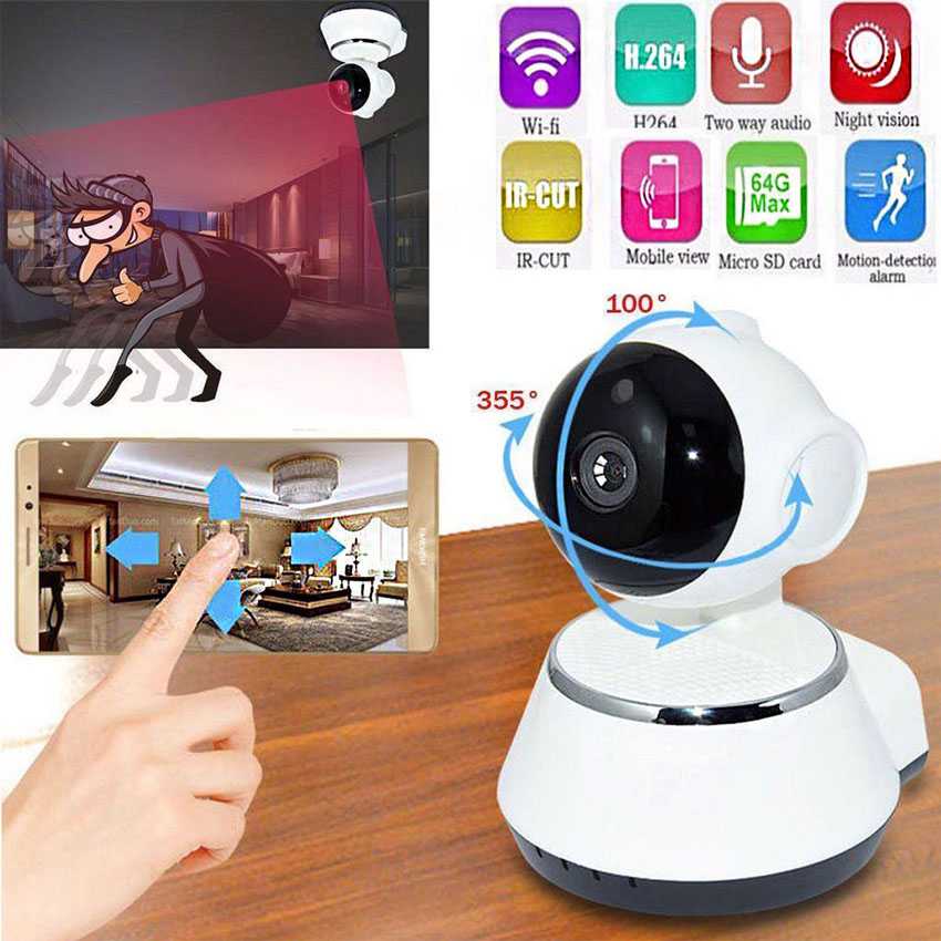 Jual IP Cam CCTV Camera HD 720 Pan Tilt WIFI Baby Monitor Kamera