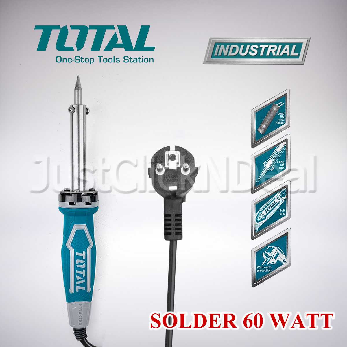 Jual TOTAL Solder Listrik 60 Watt Heavy Duty Electric Soldering