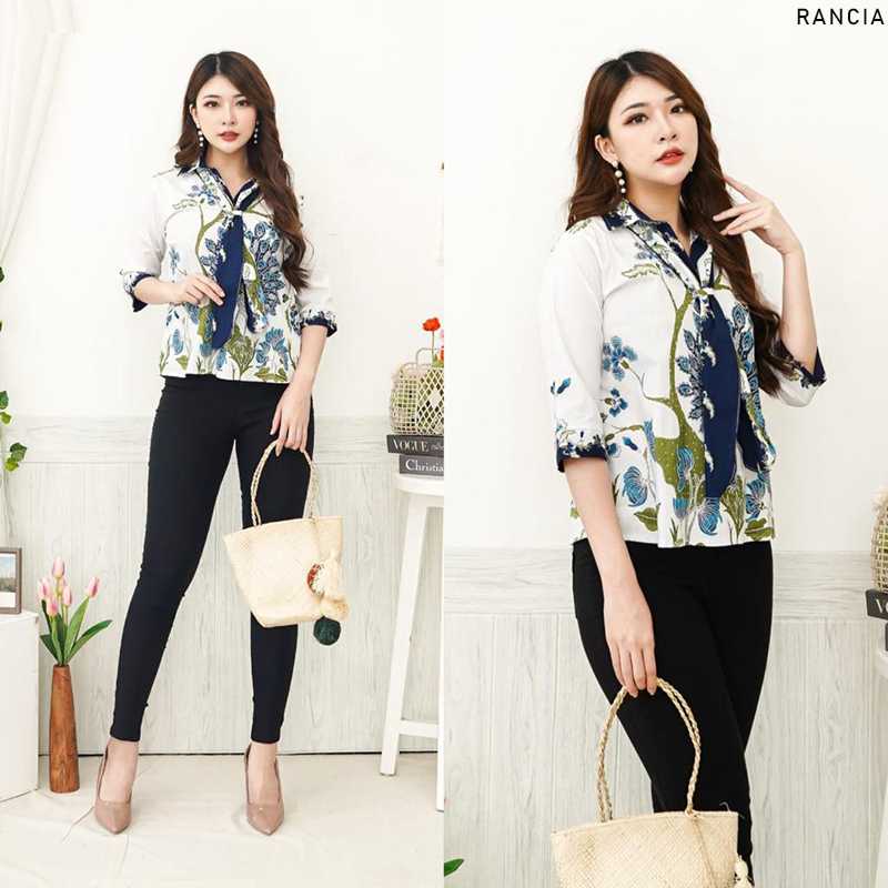 Jual Rencia Atasan Wanita Blouse Batik Wanita Lengan Panjang
