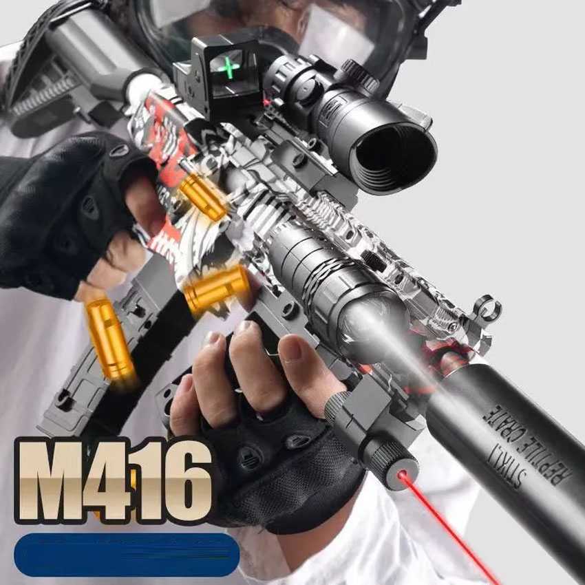 Jual M416 Mainan Rifle Elektrik Shell Ejecting Soft Bullet Toy