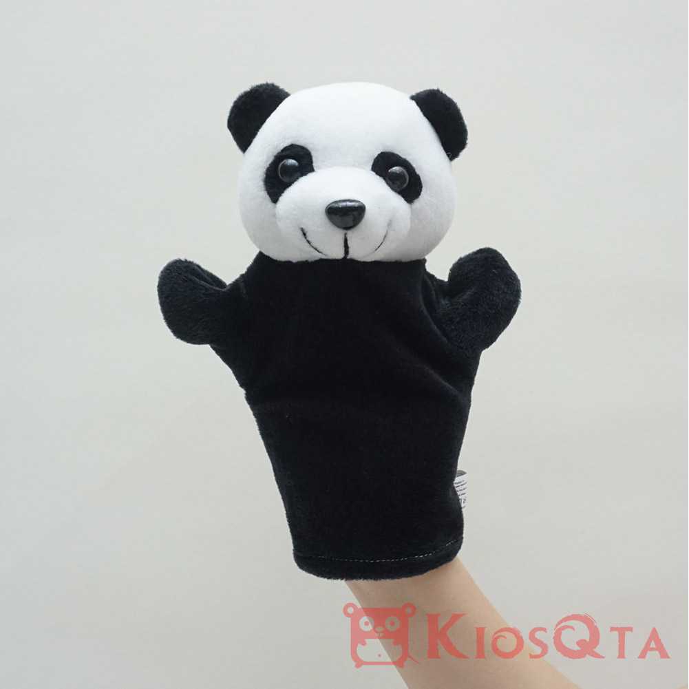 Jual boneka tangan handpuppet panda cute hitam putih | Jakmall.com
