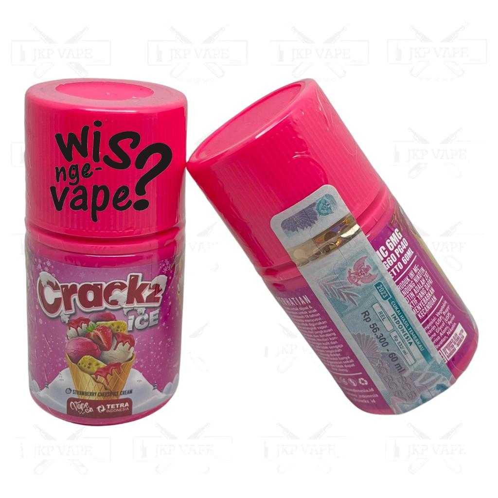 Jual Crackz Ice Strawberry Cheese Ice Cream 60ml - Liquid by