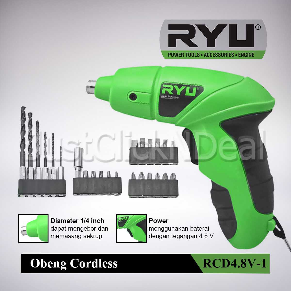 Jual RYU Obeng Mini Cordless USB Baterai 4.8V | Jakmall.com