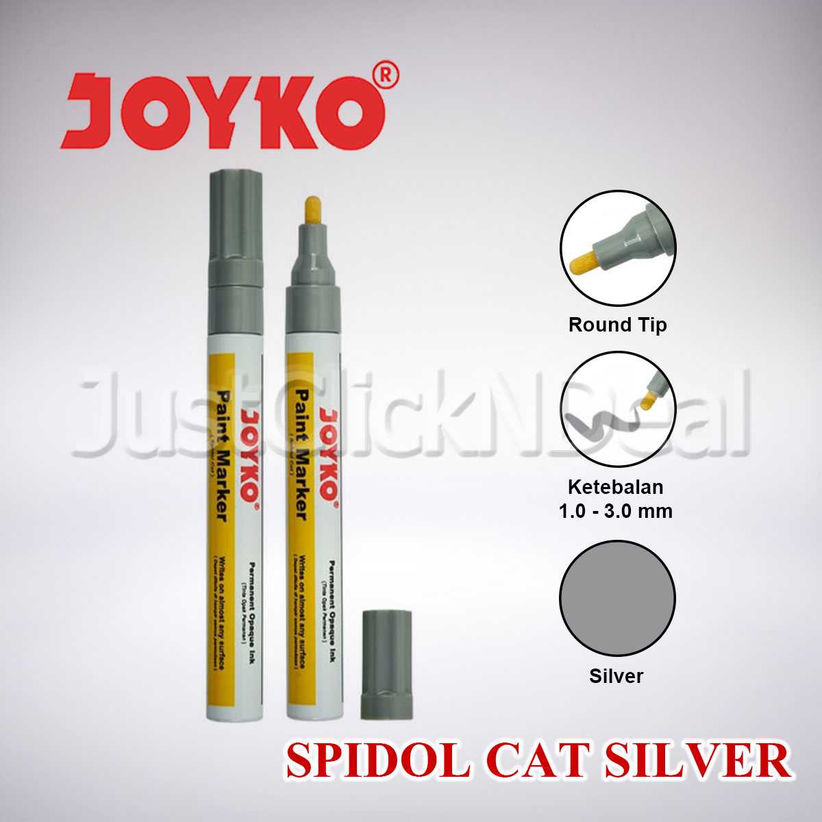 Jual Joyko Spidol Cat Warna Putih Gold Silver Permanent Paint