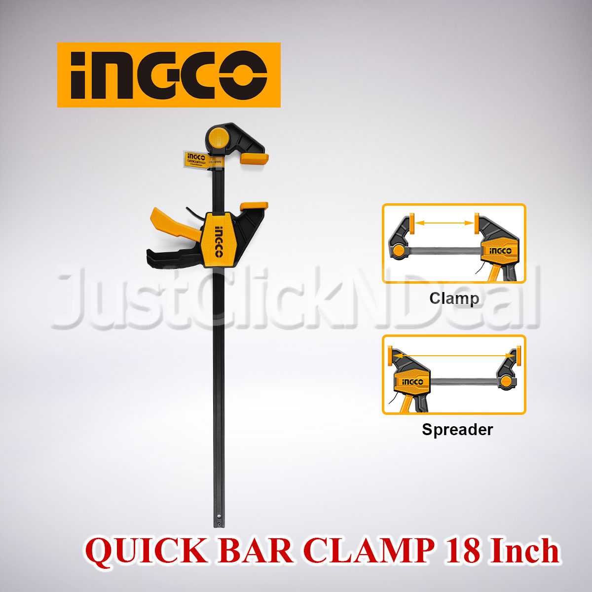 Jual INGCO Klem F Quick Release Bar Clamp 6 12 18 Inch Catok