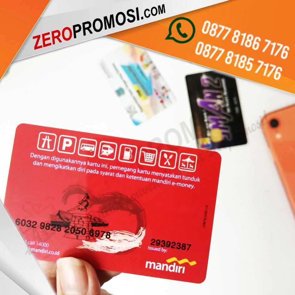 Jual Gift Souvenir Kartu E-money Mandiri Bisa Custom Printing