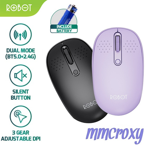 Jual Robot M360 Mouse Multi-Device Bluetooth+2.4G Wireless Mouse