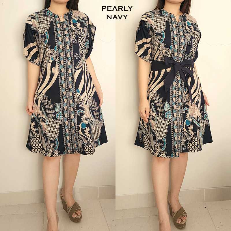 Jual Pearly Dress Batik Modern Wanita Gaun Terusan Jumbo | Jakmall.com