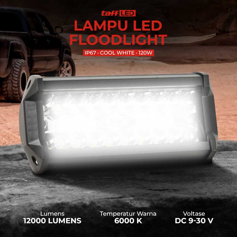 Jual TaffLED Lampu LED Floodlight Foglamp Mobil Truck Cool White