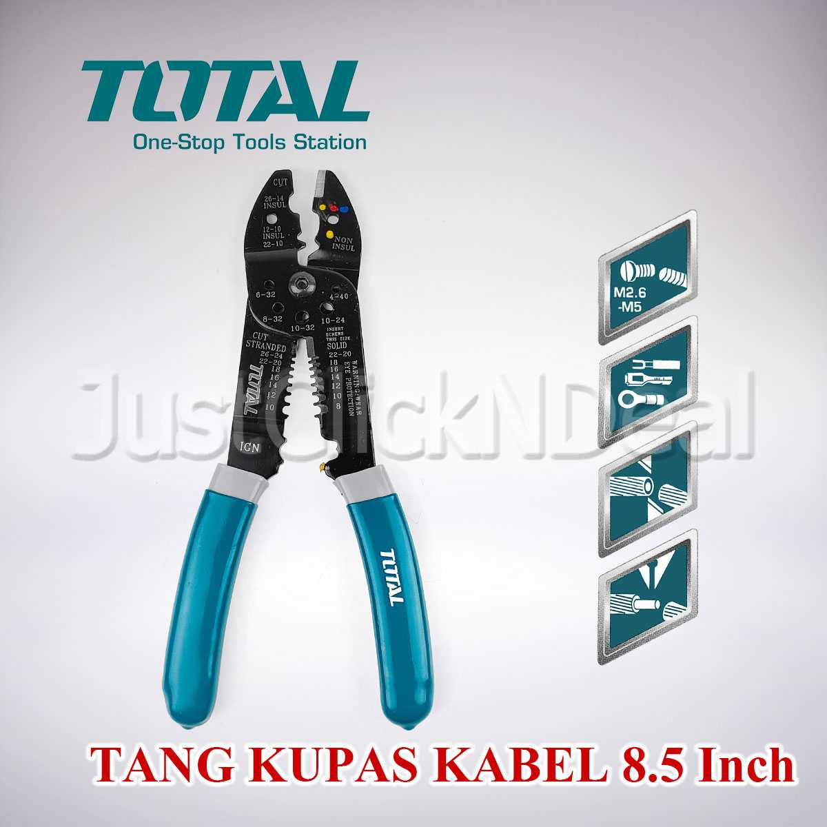 Jual TOTAL Tang Kupas Kabel 8.5 Inch Wire Stripper | Jakmall.com