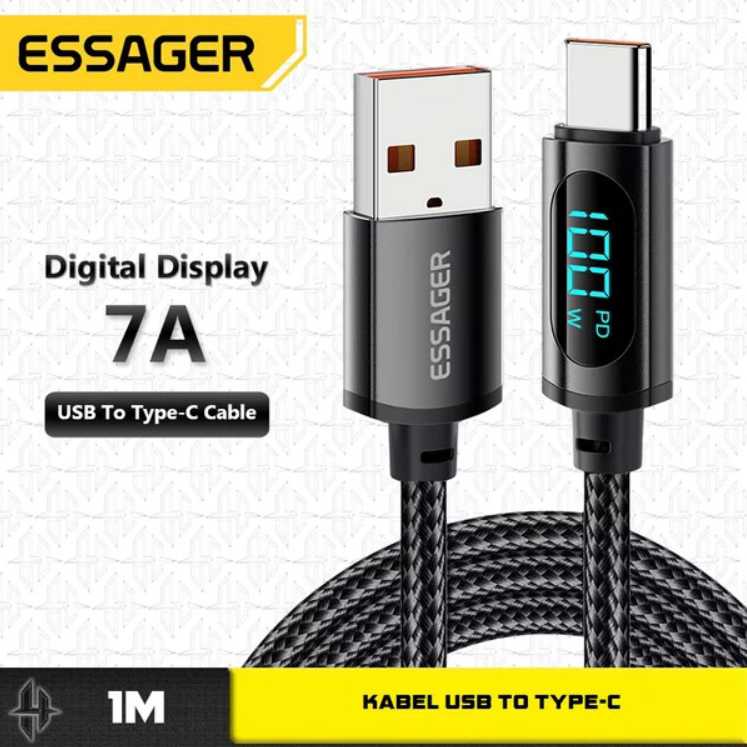 Jual ESSAGER Kabel Data USB Type-C Multifungsi Fast Charging 7A