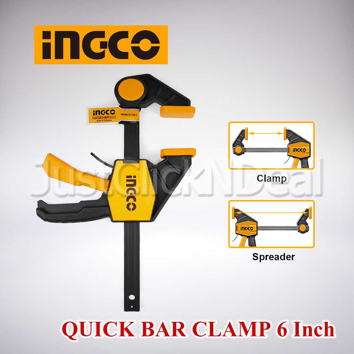 Jual INGCO Klem F Quick Release Bar Clamp 6 12 18 Inch Catok