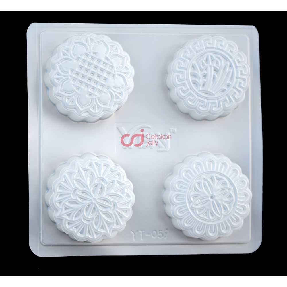 Jual CJ Cetakan Coklat Plastik Moon Cake Bulat Pattern I | Jakmall.com