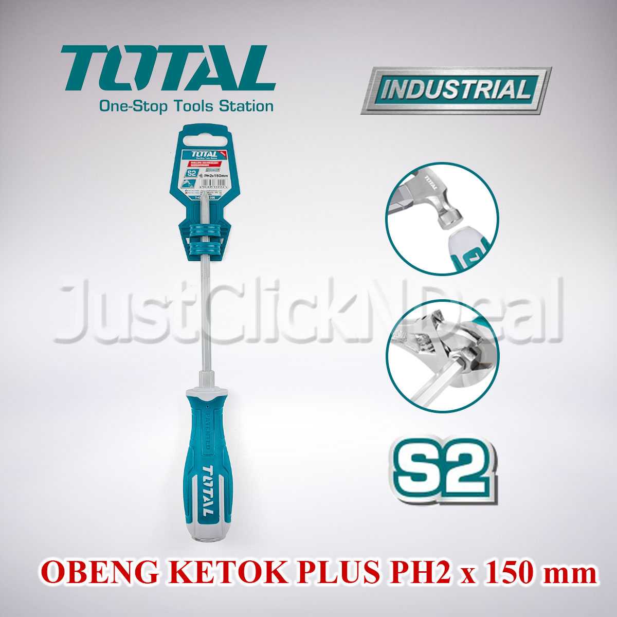 Jual TOTAL Obeng Ketok Magnet 100 150 200 mm Plus Minus | Jakmall.com