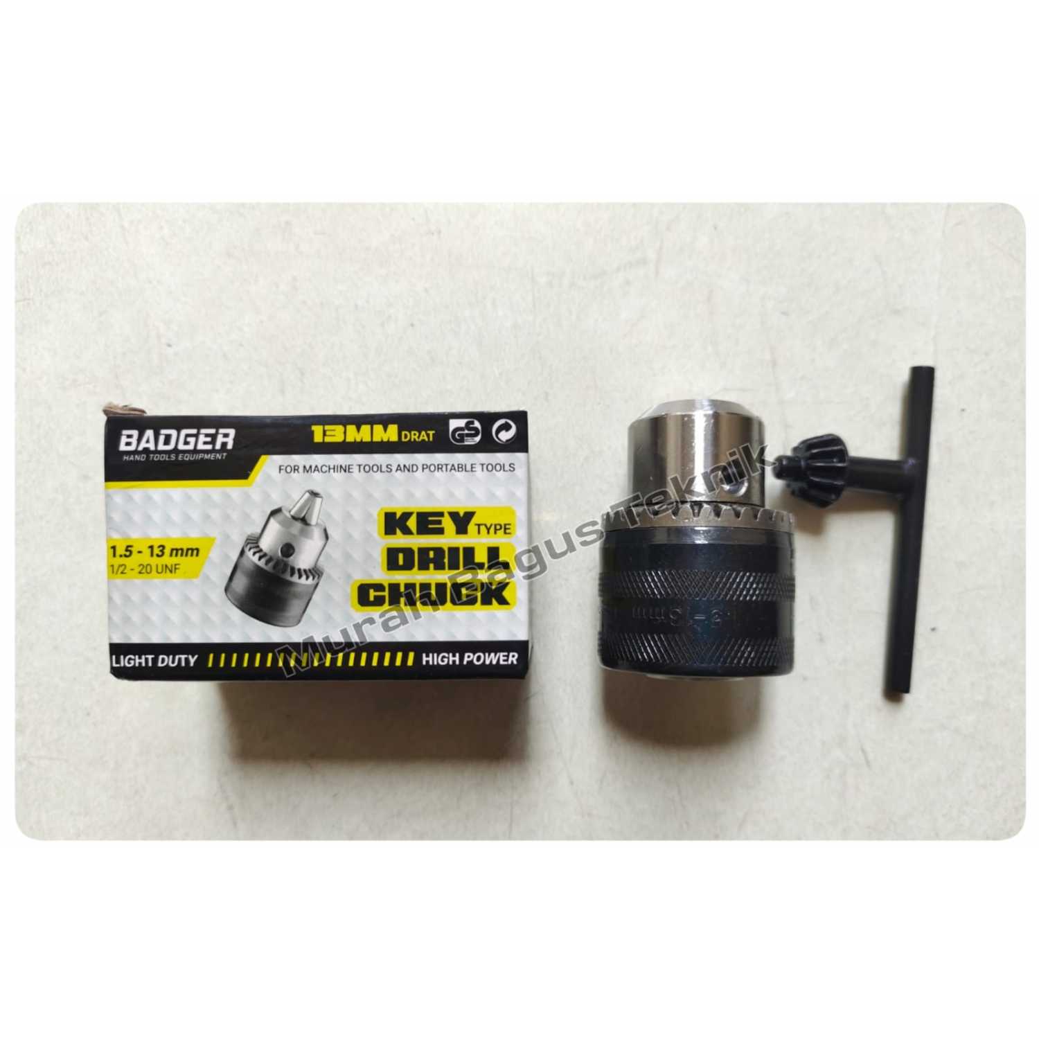 Jual Kepala Bor 13mm Chuck Untuk Drat Gerinda & Kunci 13mm