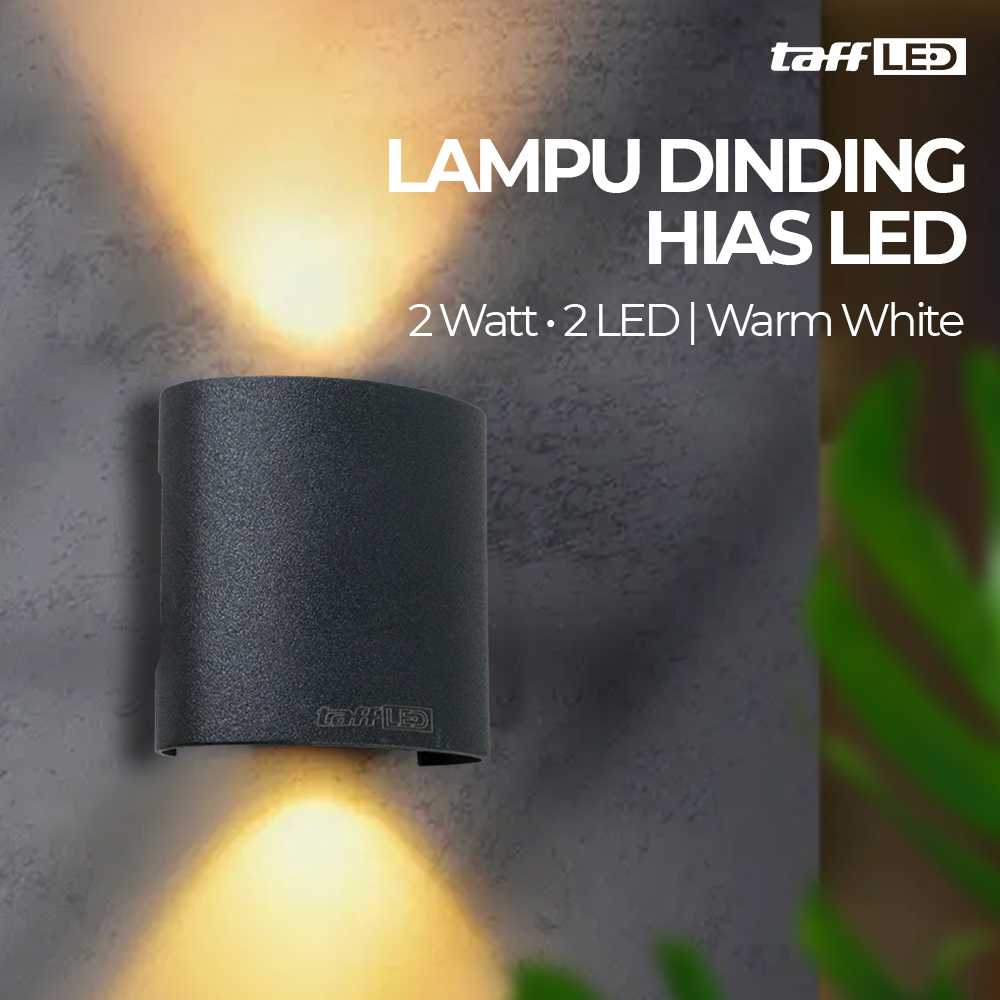 Jual TaffLED Lampu Dinding Hias LED Plastic Body 2W 2 LED Warm