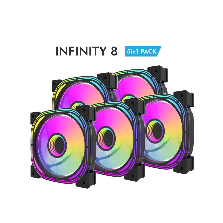 Jual aigo darkFlash Infinity 24 Pro ARGB PWM Fan 5 Pack | Jakmall.com