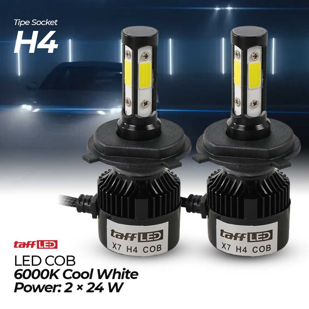 Jual TaffLED X7 Lampu Depan Mobil LED COB Headlight H4 Cool
