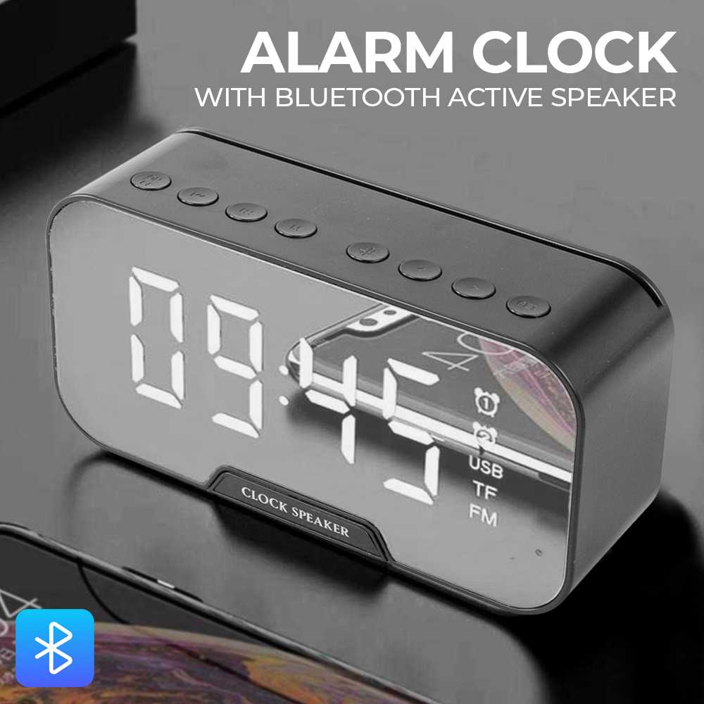 Jual Bannixing Jam Alarm Clock with Bluetooth Active Speaker TF