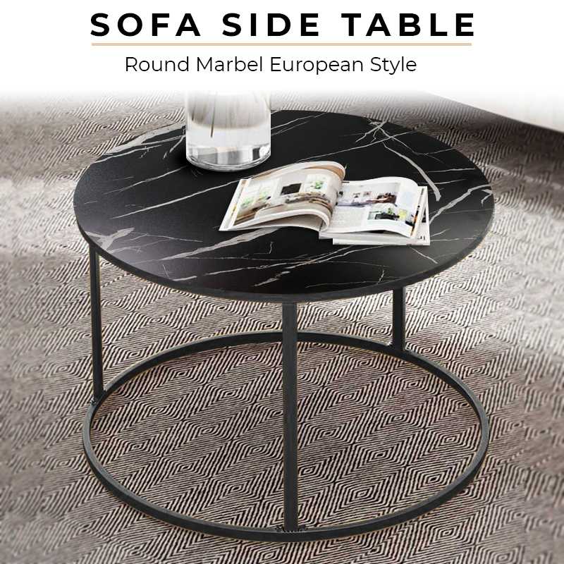 Jual Geja Meja Sofa Side Table Marbel European Style Round 60cm
