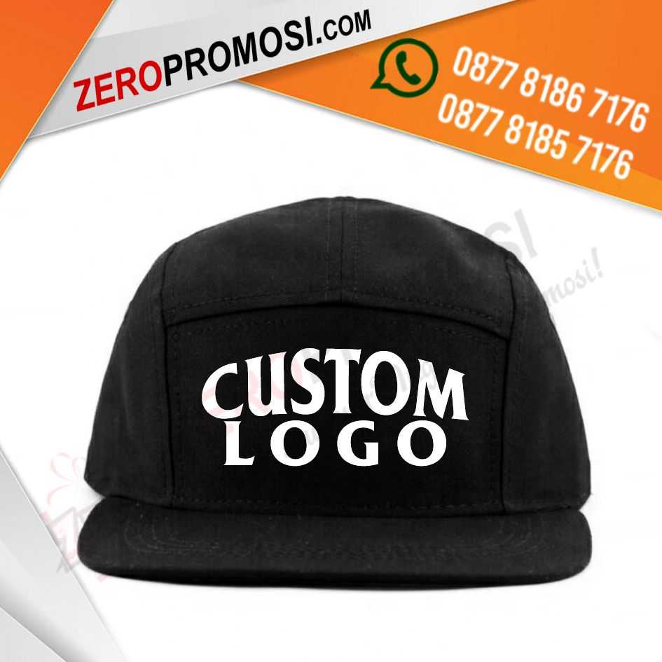 Jual Custom Topi 5 Panel Cagak Promosi | Jakmall.com