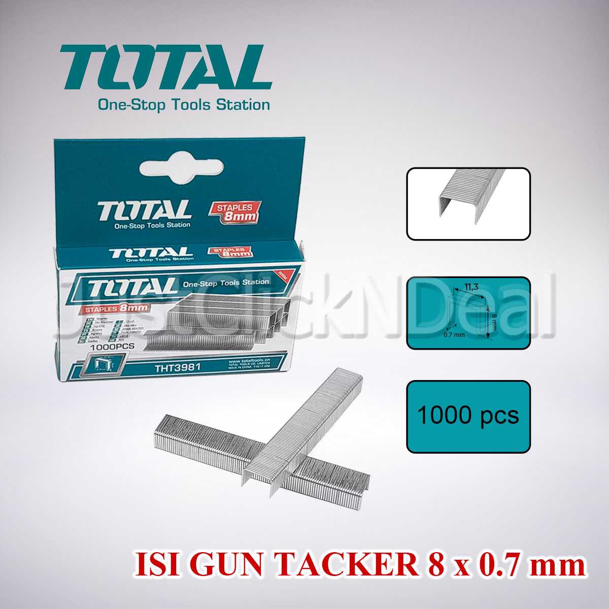 Jual TOTAL Isi Staples Stapler Tembak 8 mm Gun Tacker Refill