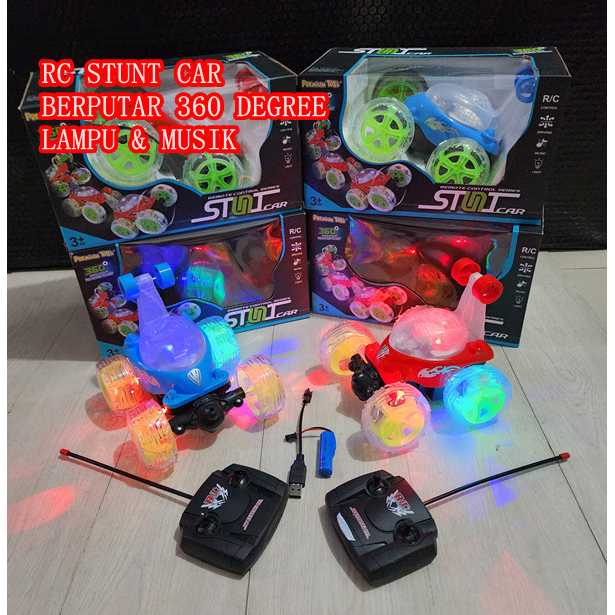 Jual MAINAN RC MOBIL STUNT CAR MUSIK & LAMPU REMOTE CONTROL