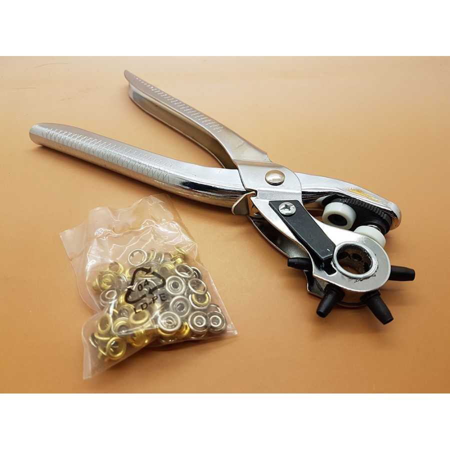 Jual Pembolong Sabuk Kulit / Leather Hole free 100 pcs eyelets