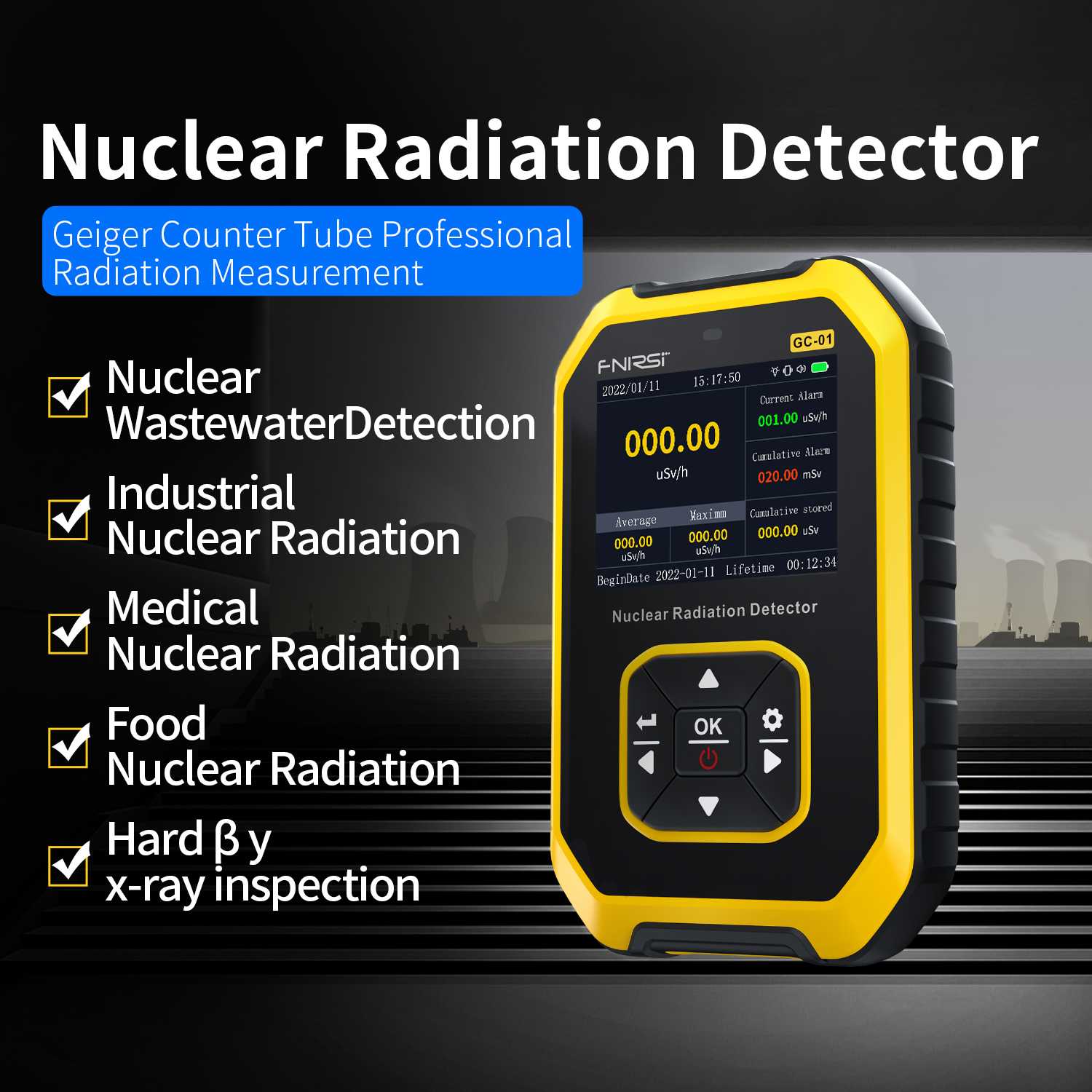 Jual FNIRSI Alat Deteksi Radiasi Nuclear Radiation Detector