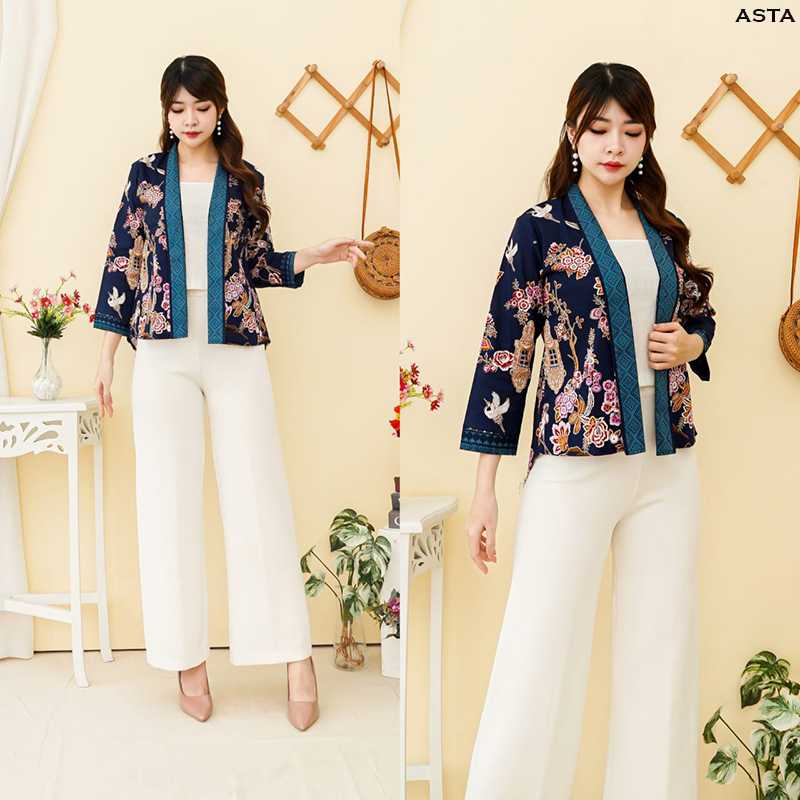 Jual Asta Outer Blazer Batik Wanita Outer Batik Rompi Wanita