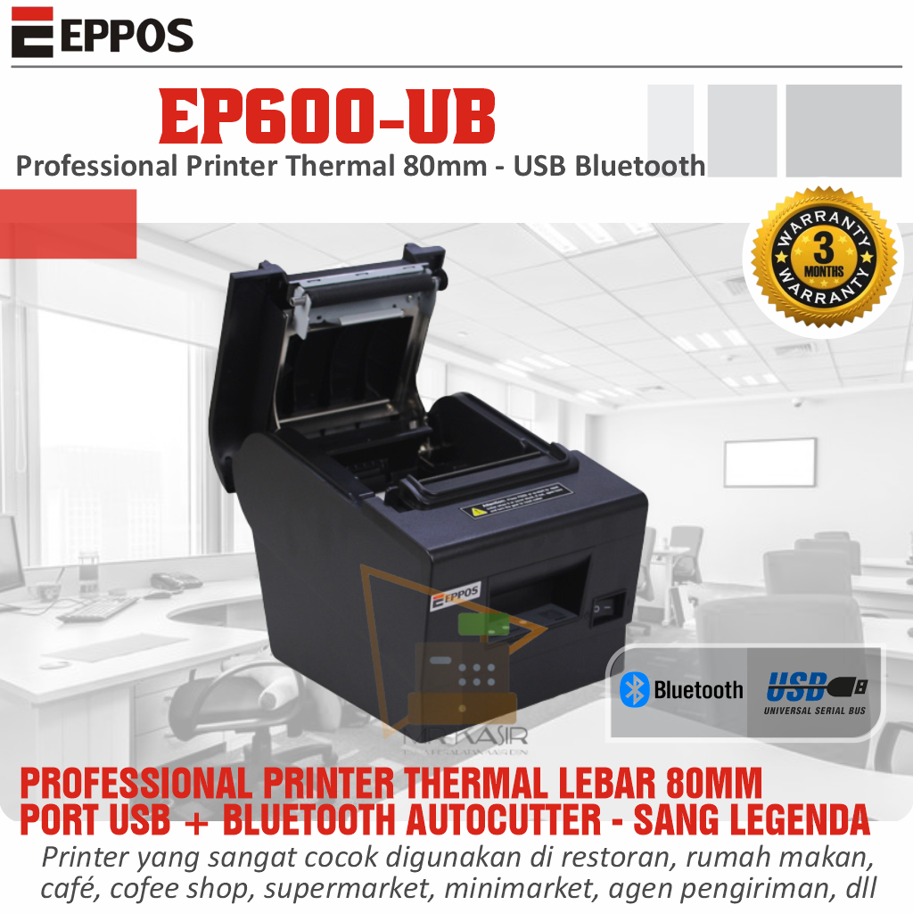 Jual Printer Thermal EPPOS EP600 UB 80mm Auto Cutter USB