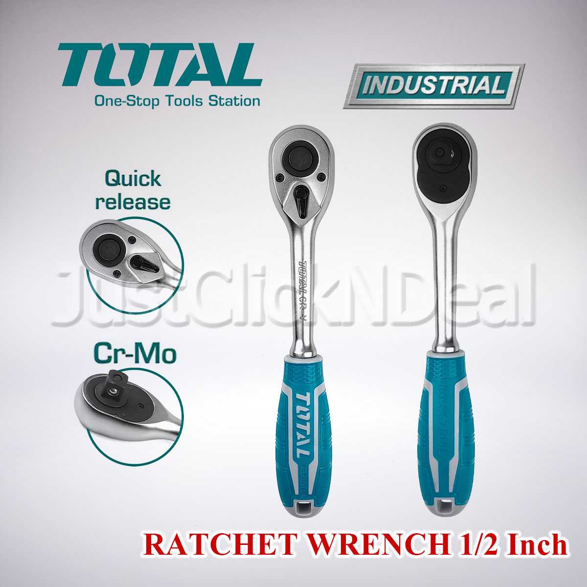 Jual TOTAL Gagang Kunci Sock Ratchet 1/2 Inch 45T Rachet Wrench