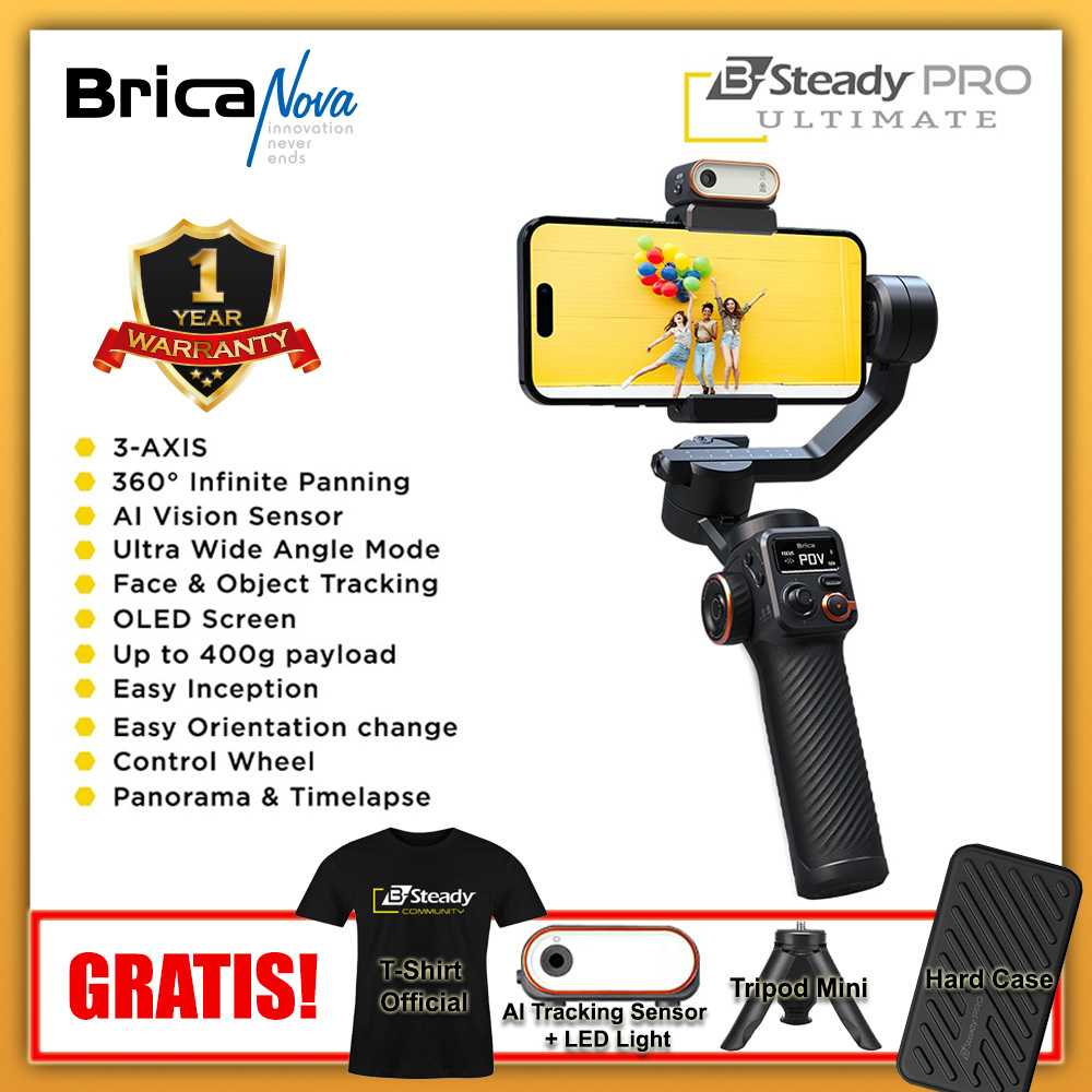 Jual Brica B-Steady PRO ULTIMATE - Gimbal - Bonus T-Shirt