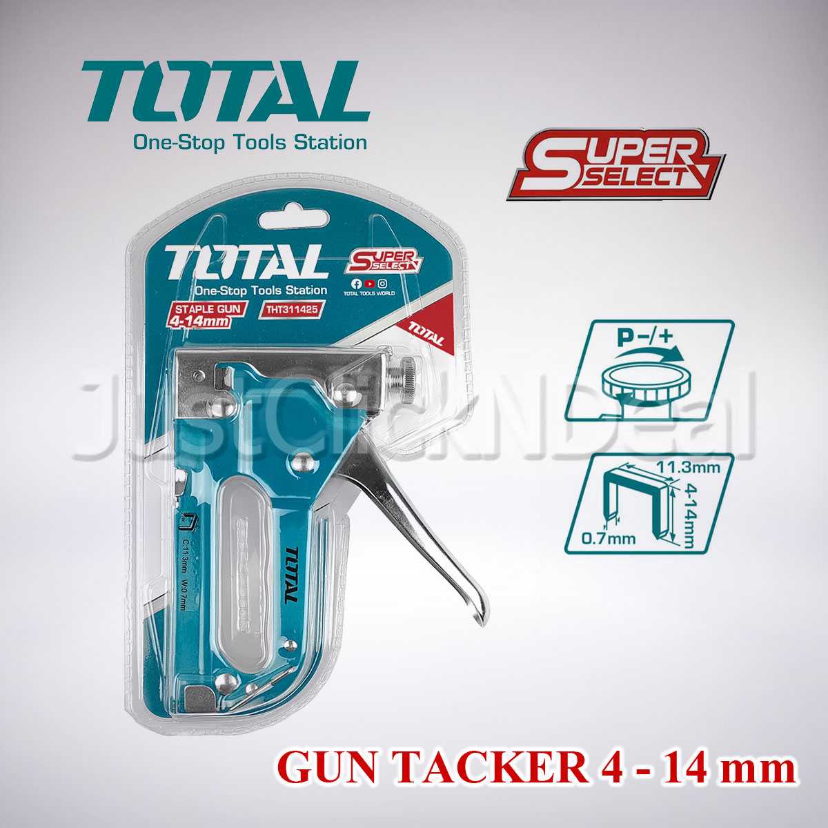Jual TOTAL Staple Gun Stapler Tembak 4 - 14 mm Gun Tacker Jok