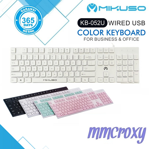Jual Mikuso KB-052U Keyboard Wired USB Color Keyboard For
