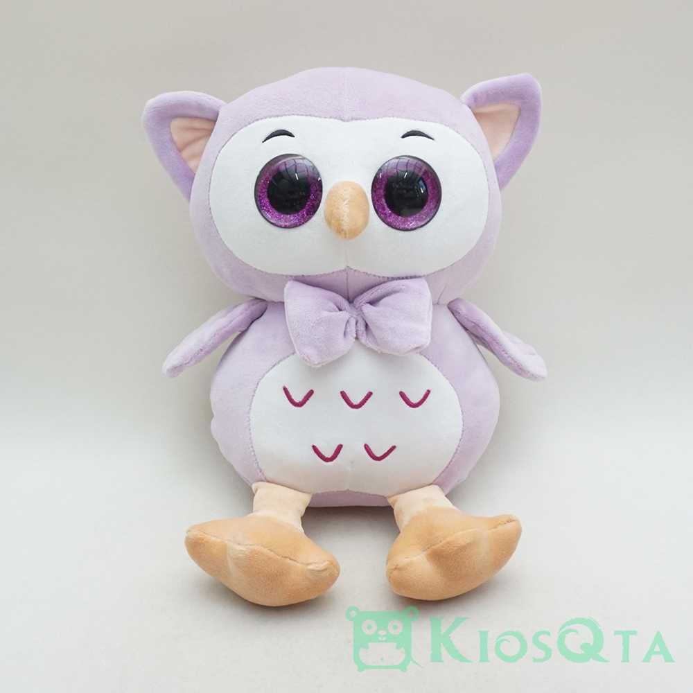 Jual boneka owl burung hantu ungu mata besar | Jakmall.com