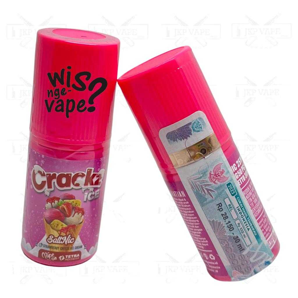 Jual Crackz Ice Strawberry Cheese Ice Cream 30ml - Salt Nic