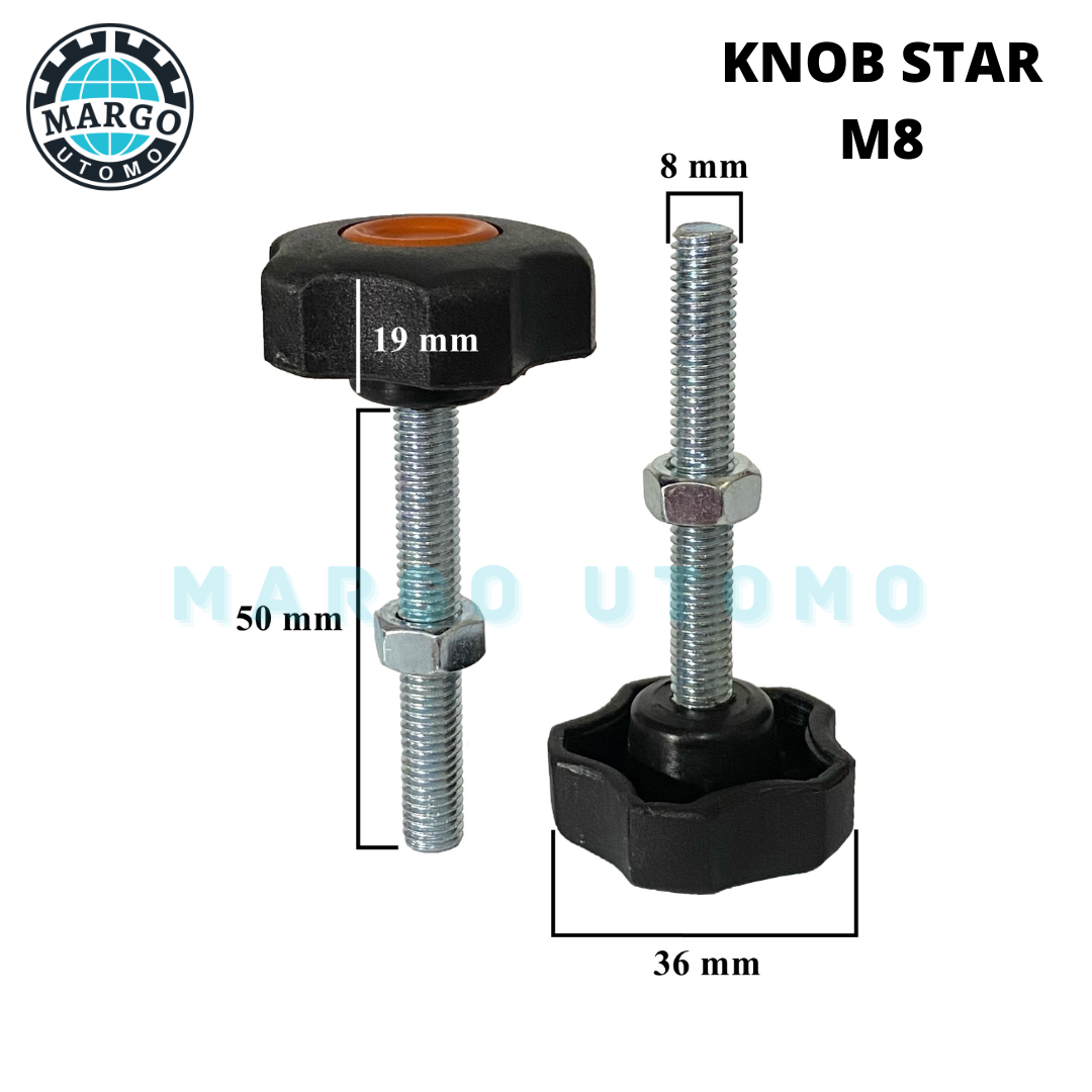 Jual Knob Star Adjuster Baut M8 T50 Orange | Jakmall.com
