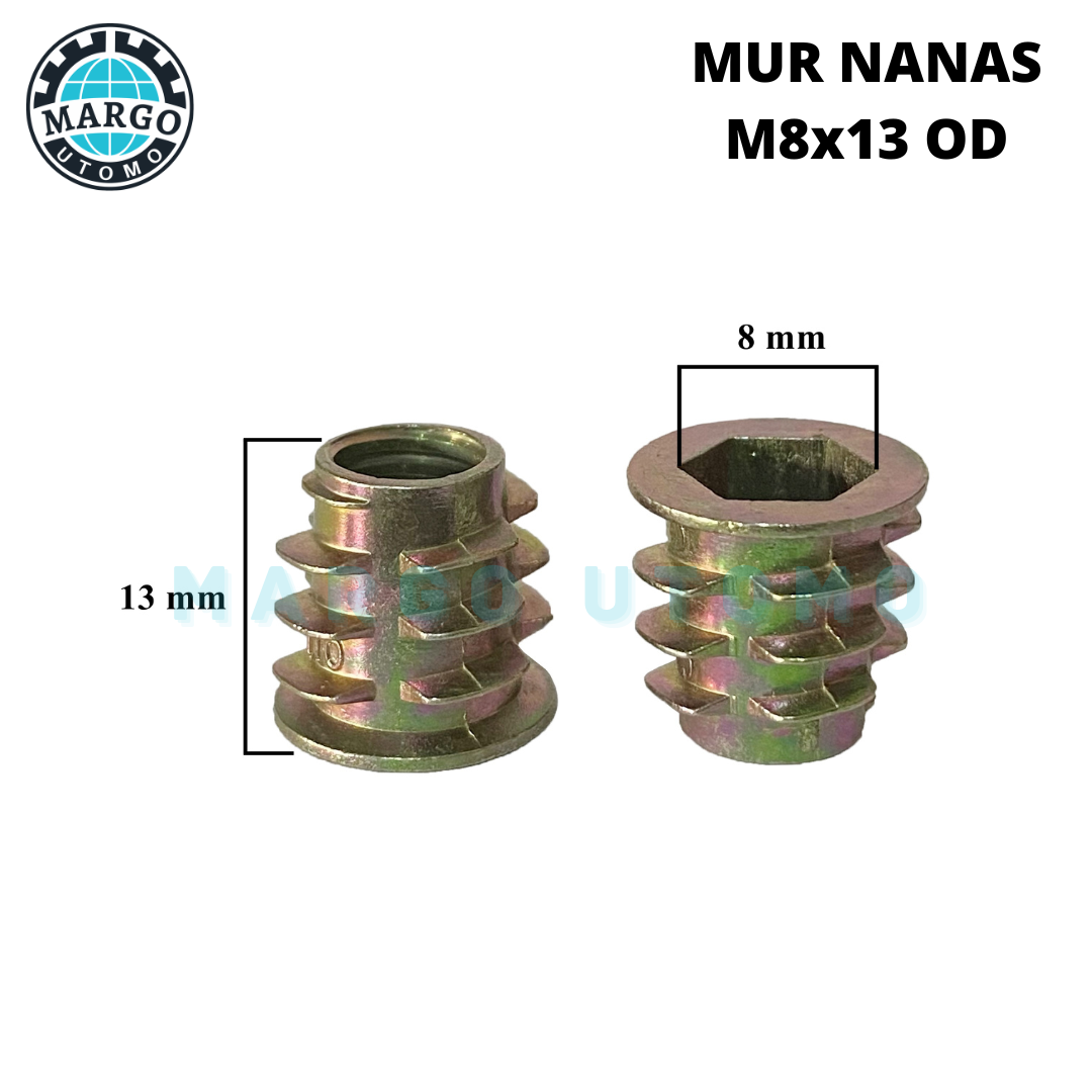 Jual Mur Nanas Mur Tanam OD M8x13 | Jakmall.com