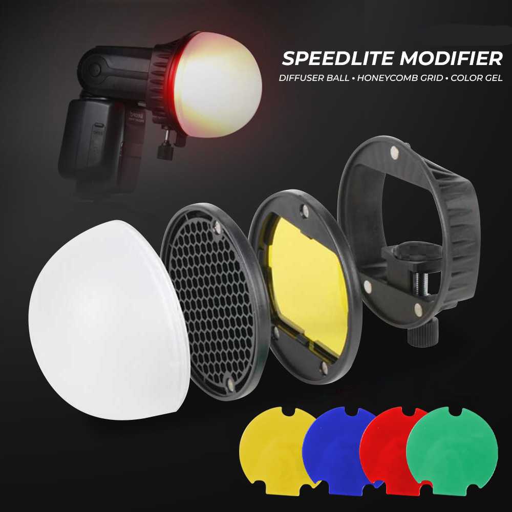 Jual Speedlite Flash Light Modifier Diffuser Reflector - TR08
