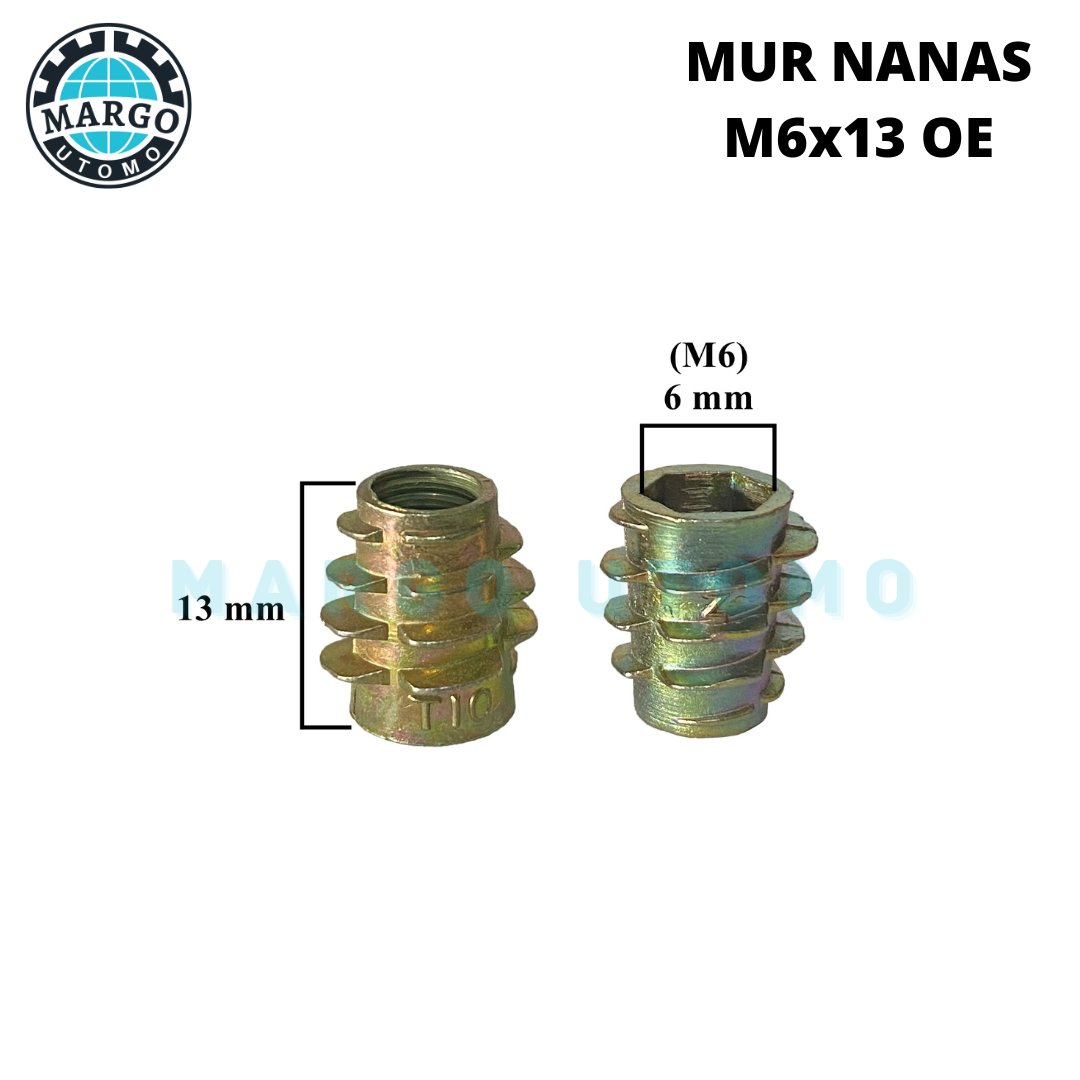 Jual Mur Nanas Mur Tanam OE M6x13 | Jakmall.com