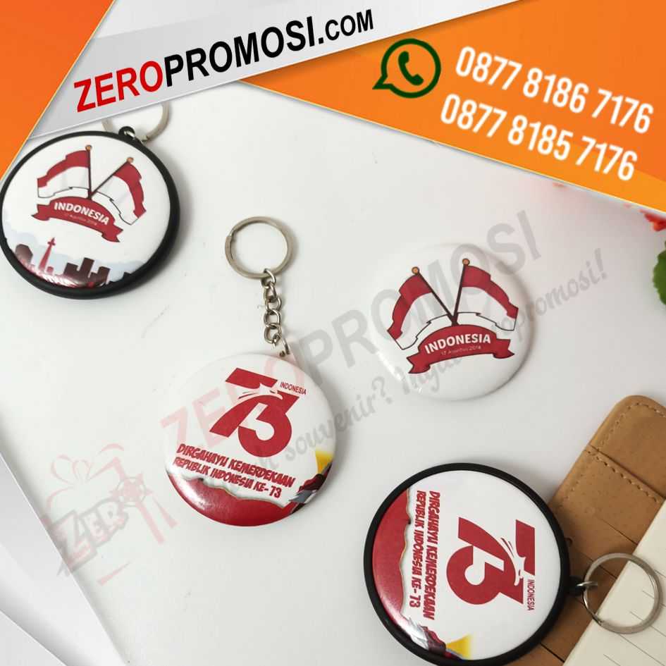 Jual Souvenir Pin Peniti PVC Cstom Hut RI Kemerdekaan 17 Agustus