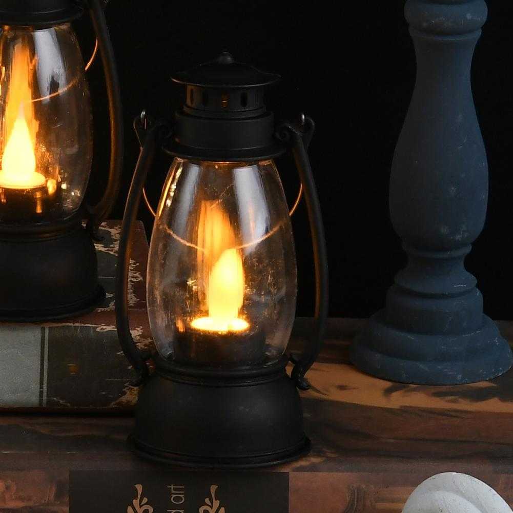 Jual Reztro Lampu Teplok LED Retro Kerosene Lamp Antique Warm