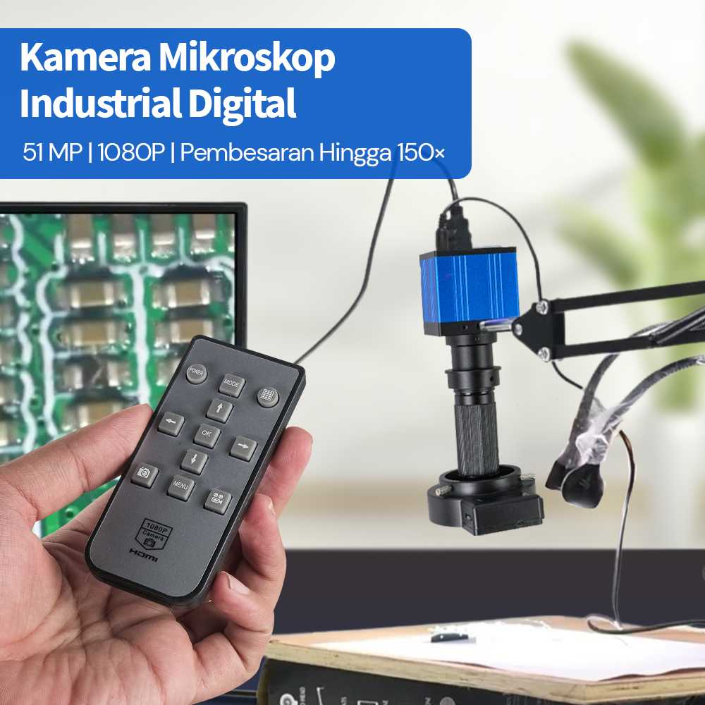 Jual HAYEAR Kamera Mikroskop Industrial Digital 51MP 1080P 150X