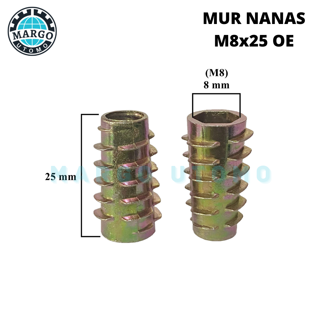 Jual Mur Nanas Mur Tanam OE M8x25 | Jakmall.com