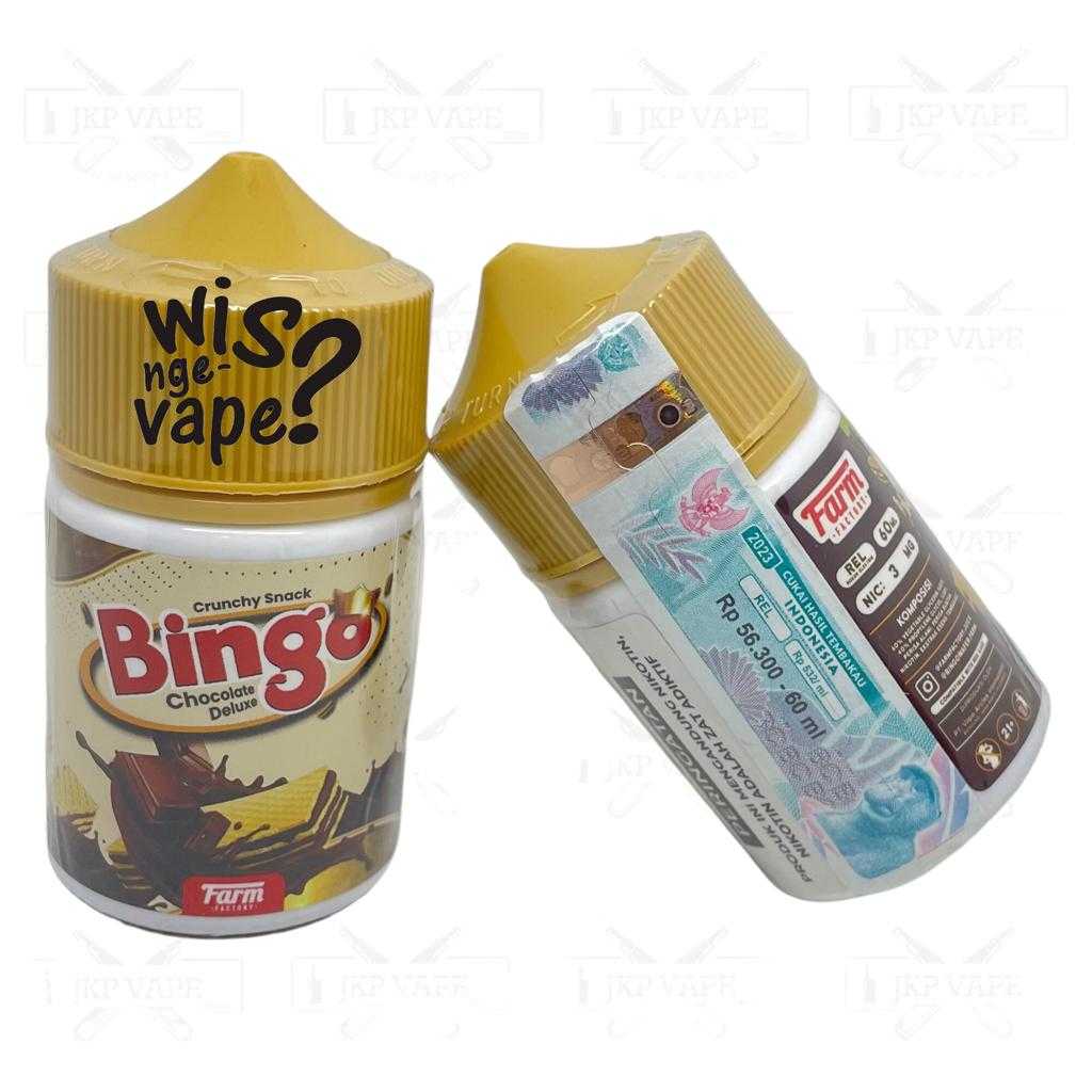 Jual Bingo V3 Chocolate Deluxe Wafer 60ml - Liquid Vape By Farm